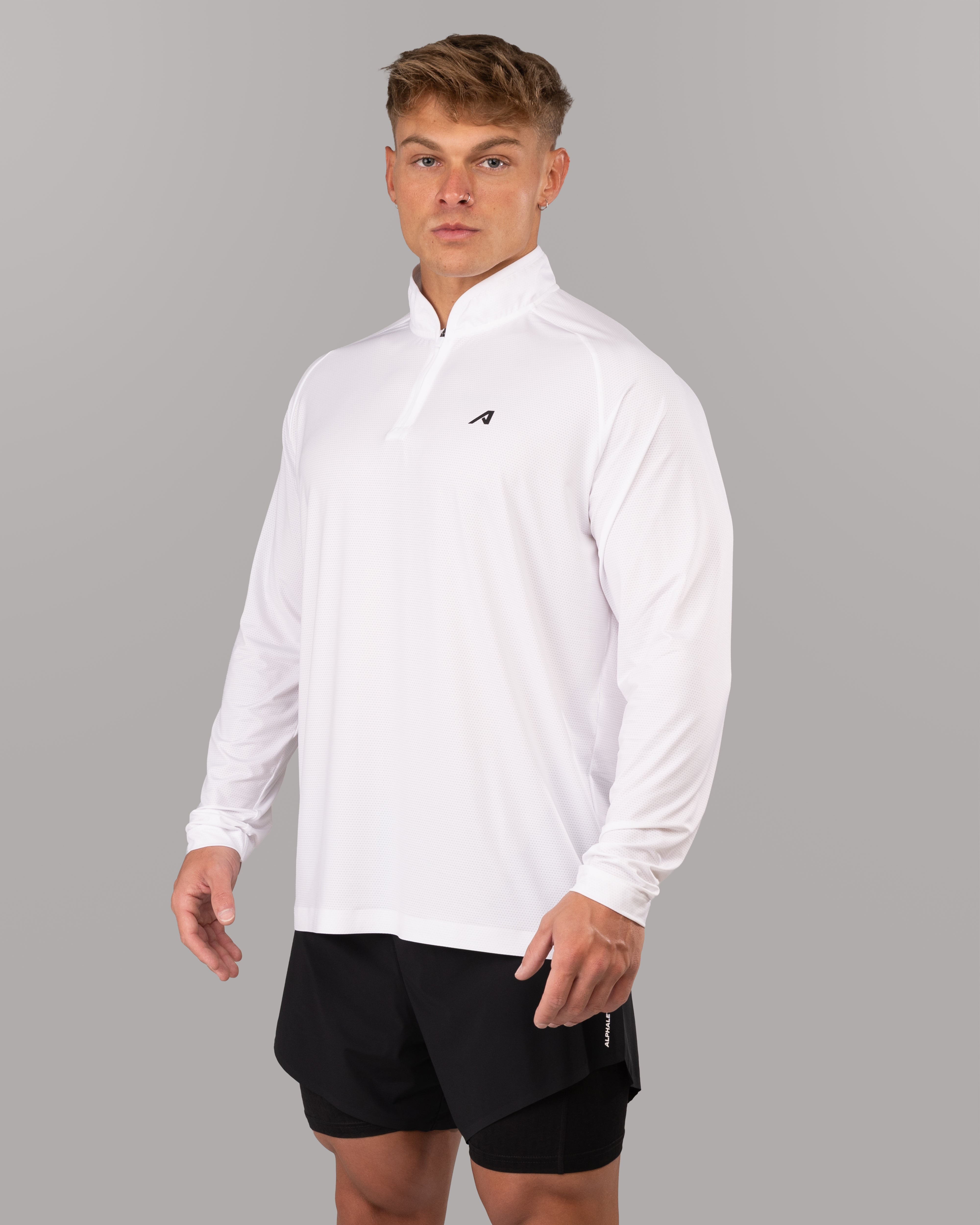 Racer Quarter Zip - White – Alphalete Athletics