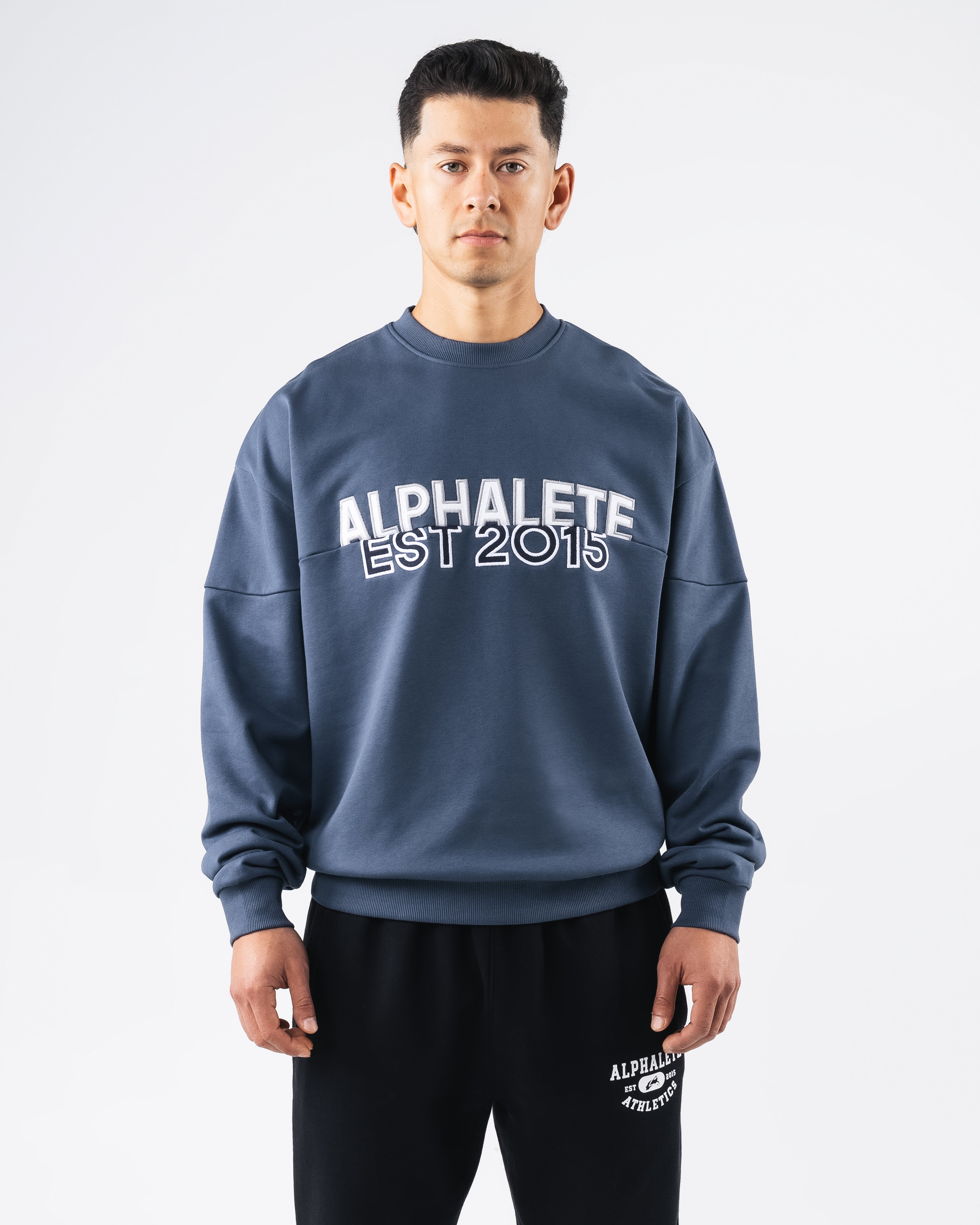 Establishment Split Crewneck - Marine – Alphalete Athletics