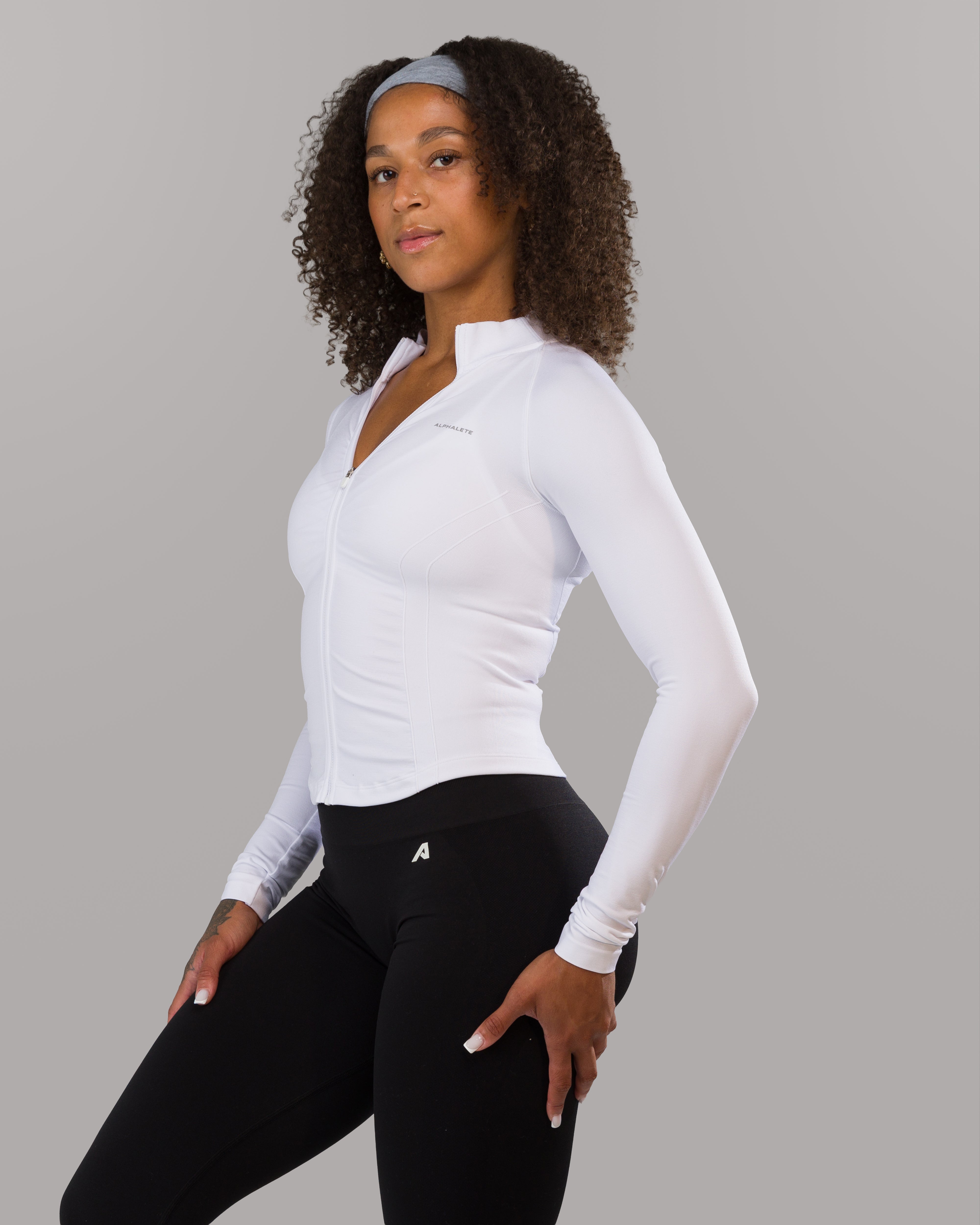 Shape Jacket - White – Alphalete Athletics