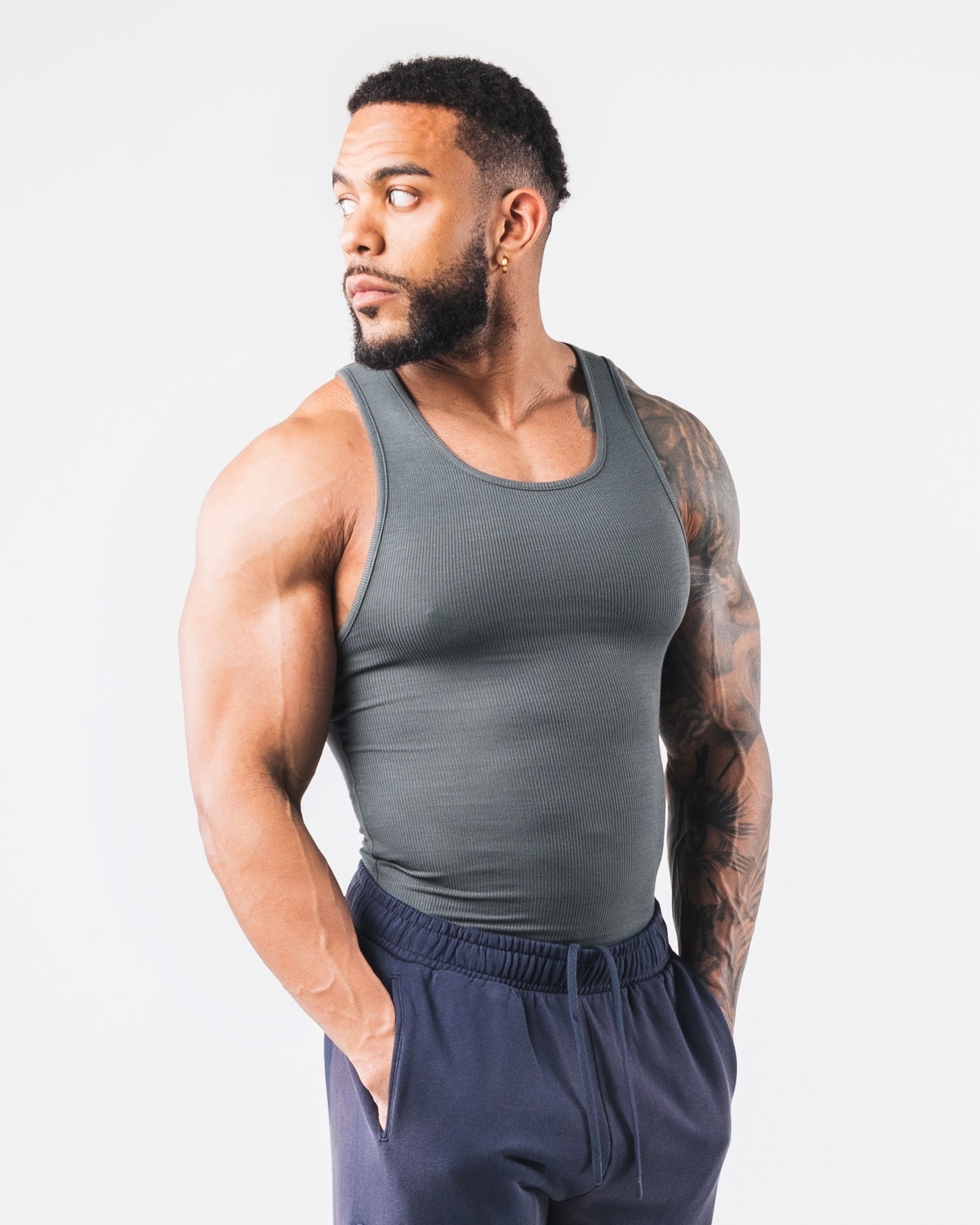Ribbed Tank 2pk - Astro Grey – Alphalete Athletics