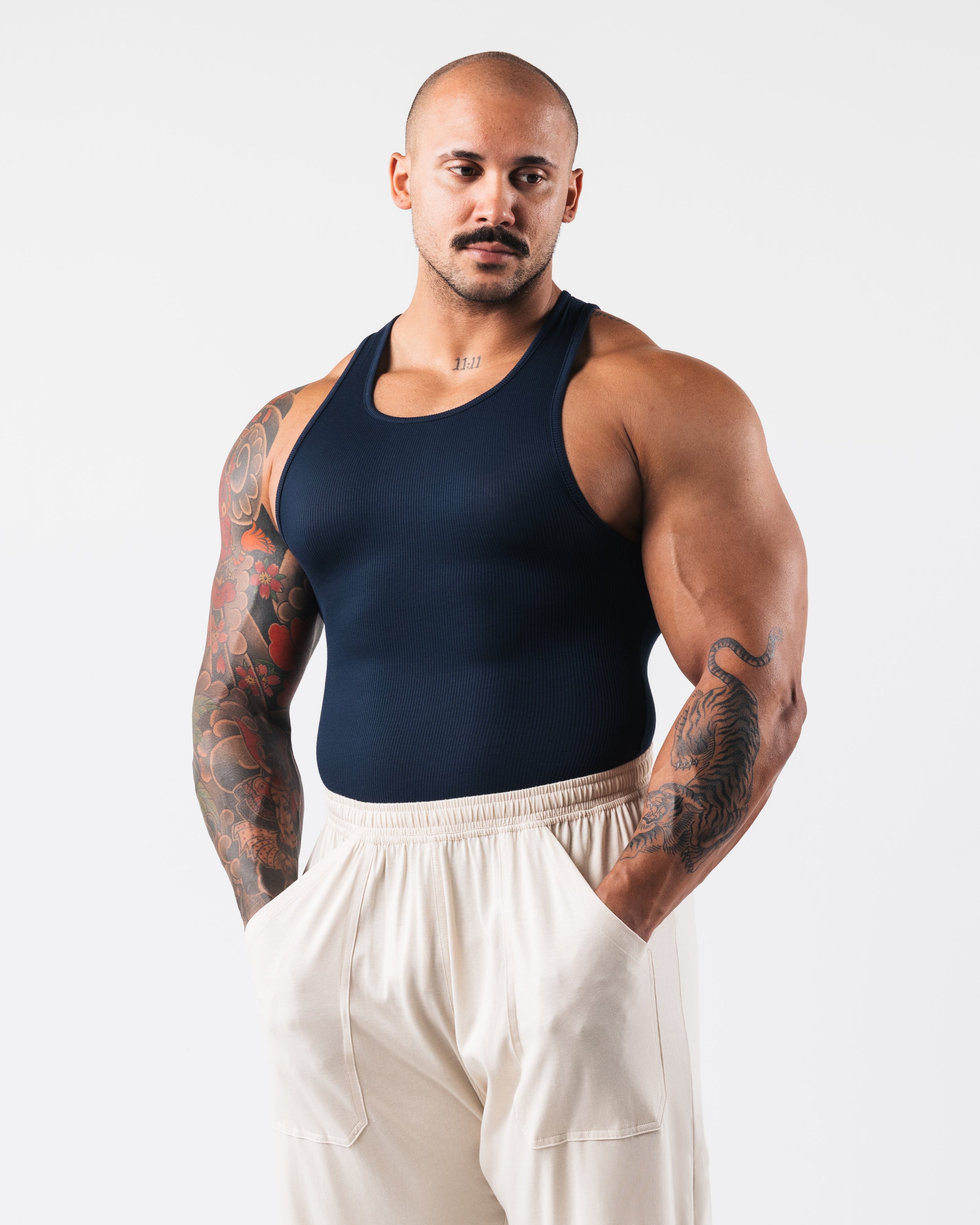 Zero Ribbed Tank 2pk - Navy – Alphalete Athletics