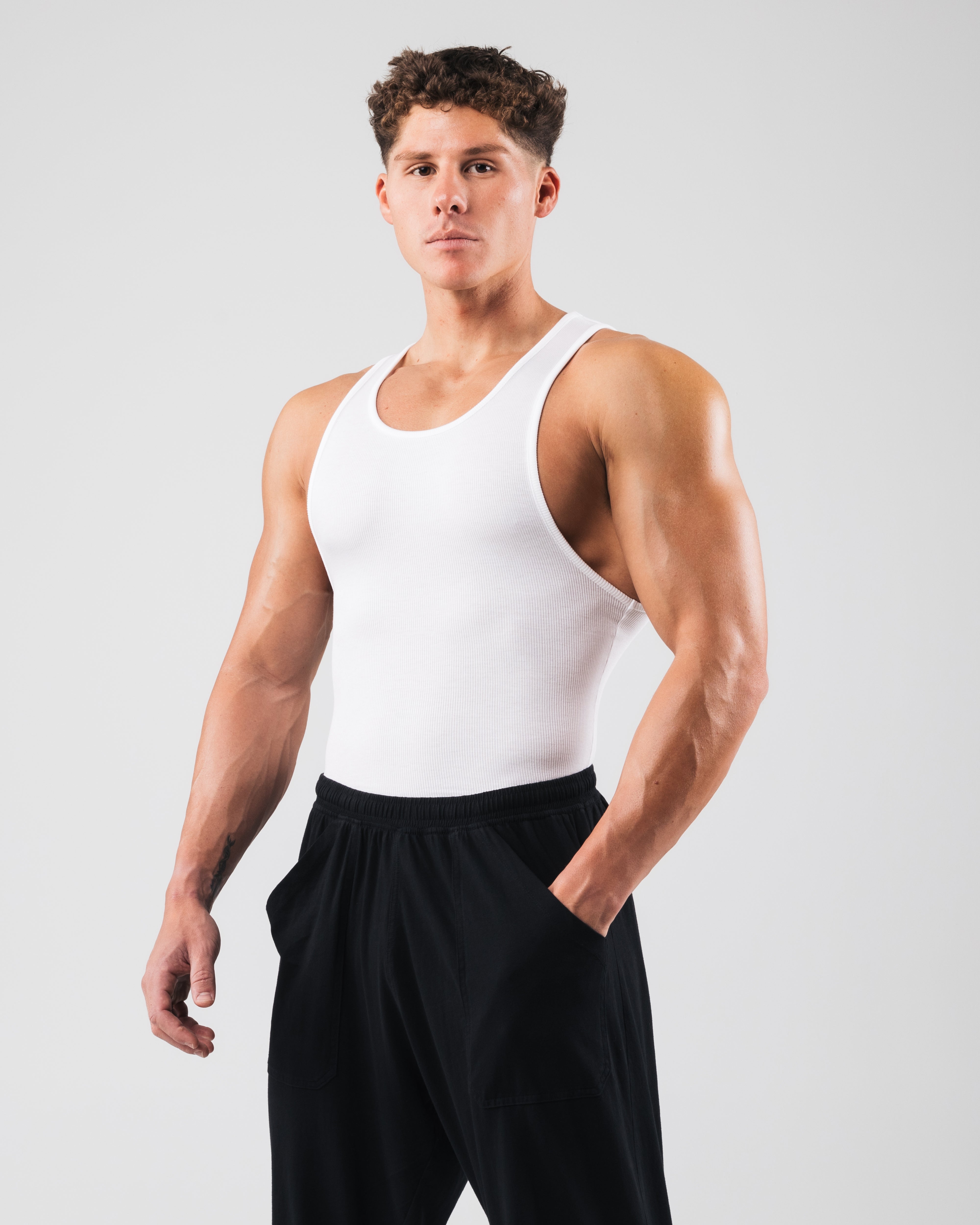 Zero Ribbed Tank 2pk - White – Alphalete Athletics
